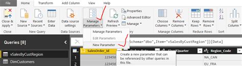 how to create and use dynamic query parameters in power bi