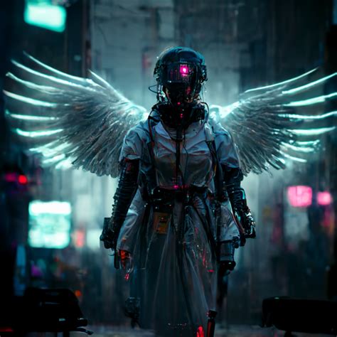 Biblically Accurate Angel Cyberpunk Went More On The Cyberpunk But Im