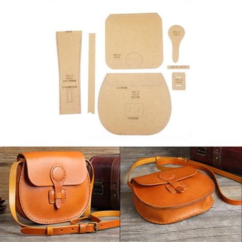 1set Leather Craft Handbag Sewing Pattern Hard Kraft Paper Etsy