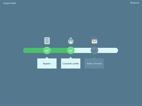 daily ui 086 progress icon bar on inspirationde