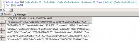 using ssis to export data in json format
