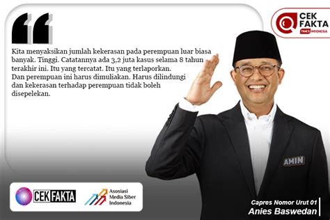 Cek Fakta Anies Baswedan Ada 3 2juta Kasus Kekerasan Pada Perempuan