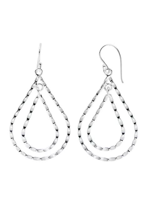 Ruby Rd Silver Tone Overlay Teardrop Earrings Belk