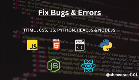 fix bugs in html css js react nodejs and python code legiit