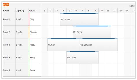 php hotel room booking system javascript html5 mysql daypilot code