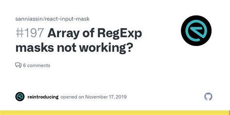 array of regexp masks not working · issue 197 · sanniassin react