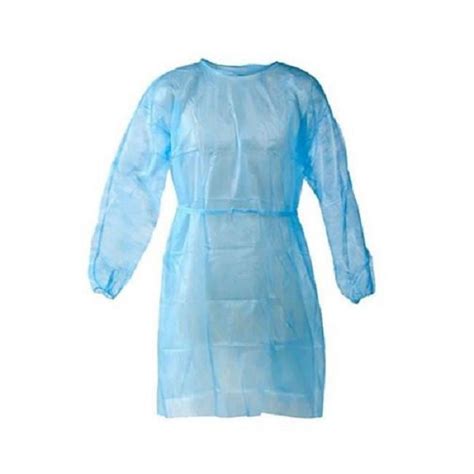 Blue Disposable Isolation Gowns Universal Size Pack Of 10