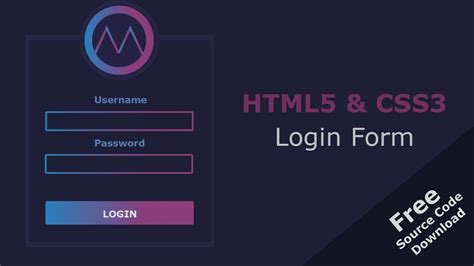 the art of coding pure html5 and css3 login form speed design youtube