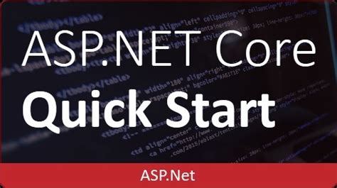 an asp core quick start blog