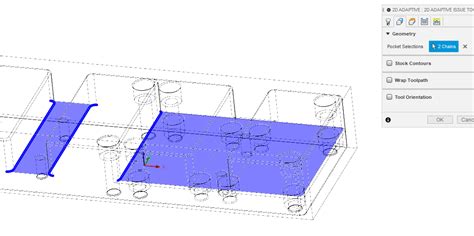 solved 2d adaptive clearing stepover chipload not maintained