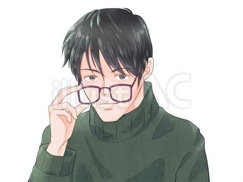 メガネ男子イラスト No 22003480｜無料イラスト・フリー素材なら「イラストac」