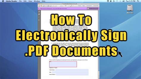 how to electronically sign a pdf document youtube