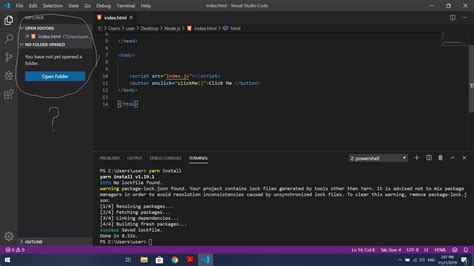 javascript package json file invisible in explorer visual code