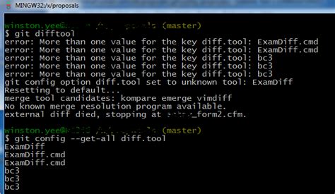 git too many diff tool values stack overflow