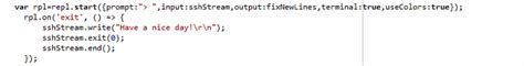 node js nodejs repl has piping issues when preview is on