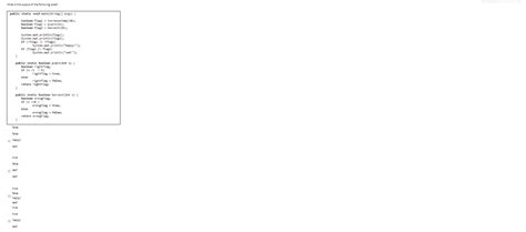 solved what is the output of the following code public