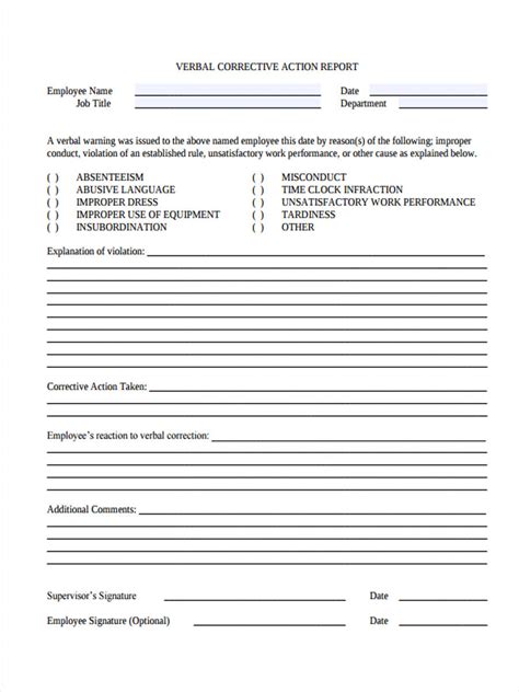 corrective action form template free download hq template documents