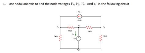 solved use nodal analysis to find the node voltages v1 v3