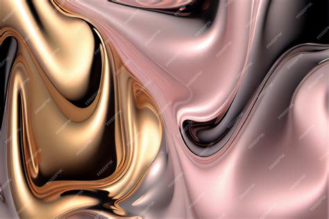 Premium Photo Chrome Metal Liquid Texture With Waves Metallic Silk