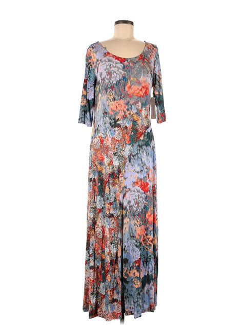 Soft Surroundings Floral Multi Color Gray Casual Dress Size M 68 Off