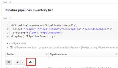 create azure data factory inventory using databricks