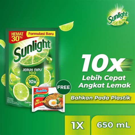 Jual Buy 1 Get 1 Sunlight Sabun Cuci Piring Dishwash Jeruk Nipis 10x