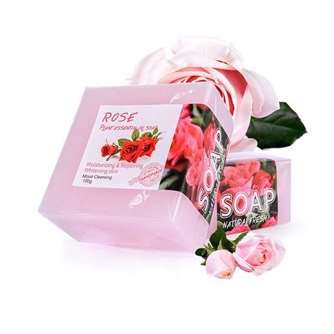 Bgzleu Rose Natural Cold Process Soap With Fresh Rose Water Kaolin