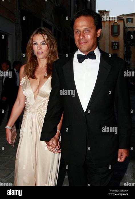 Elizabeth Hurley And Her Husband Arun Nayar Arrive At The Valentino