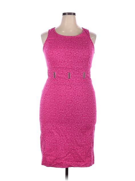 Ashley Stewart Solid Pink Casual Dress Size 18 Plus 72 Off Thredup