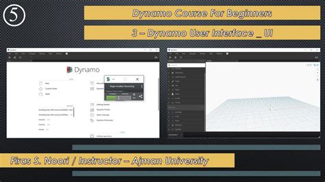 dynamo user interface dynamo ui youtube