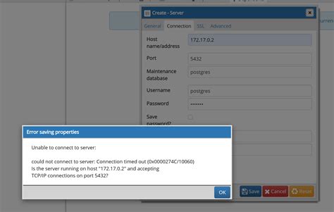 postgresql pgadmin not working with postgres container stack overflow