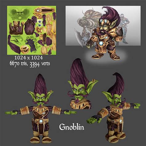 3d Model Gnoblin The Goblin Gnome Hybrid Vr Ar Low Poly Cgtrader