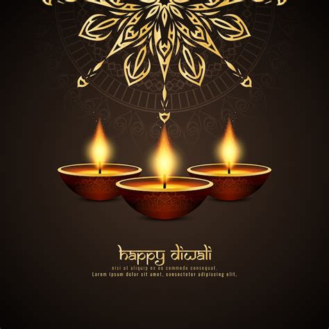 Free Vector Abstract Happy Diwali Artistic Background