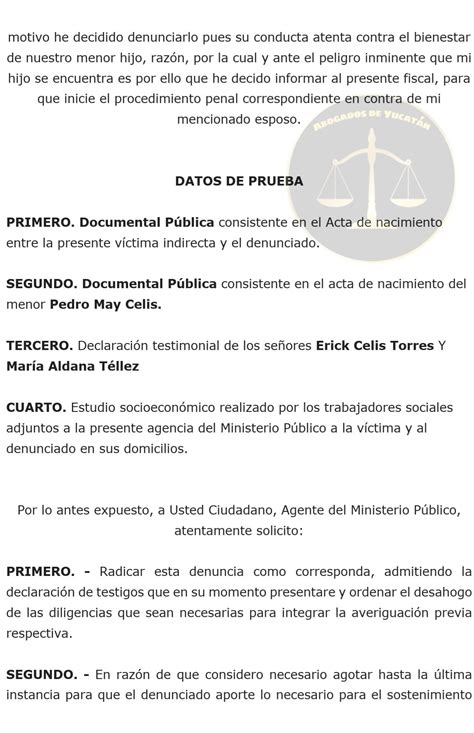 Arriba 65 Imagen Modelo Denuncia Incumplimiento Alimentos Abzlocal Mx