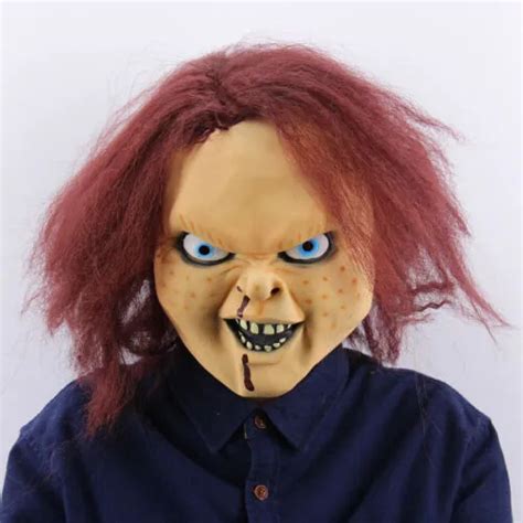 Chucky Mask Costume Horror Latex Mascarilla Halloween Devil Killer Doll
