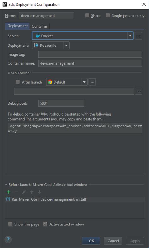 intellij idea and docker plugin stack overflow