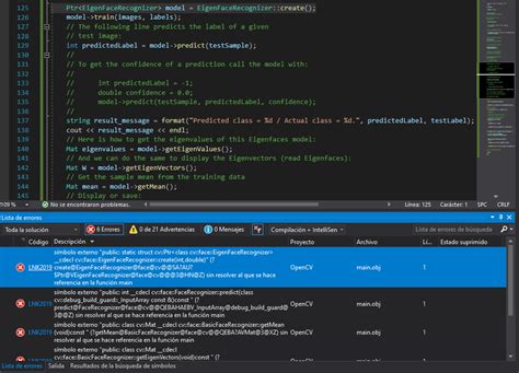 error compiling face extra module c opencv