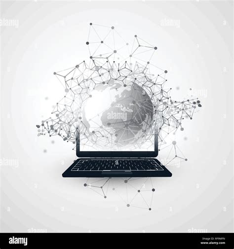 Digital Network Connections Mobile Technology Background Cloud