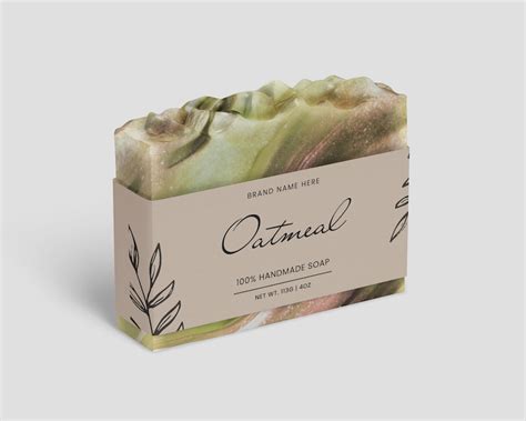 Soap Wrap Label Template Printable Soap Bar Labels Diy Soap Packaging