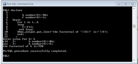 factorial program using for loop