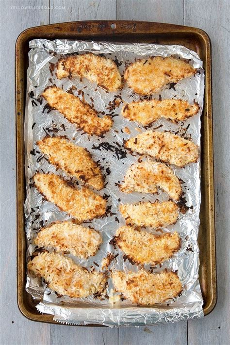 Baked Coconut Chicken Tenders Yellow Bliss Road