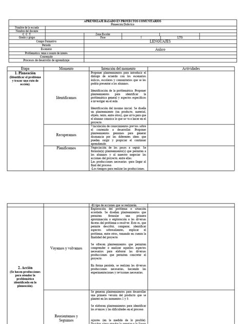 Formatos Planeación Fase 5 Pdf