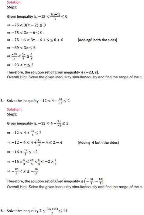 Ncert Solutions For Class 11 Maths Chapter 6 Linear Inequalities