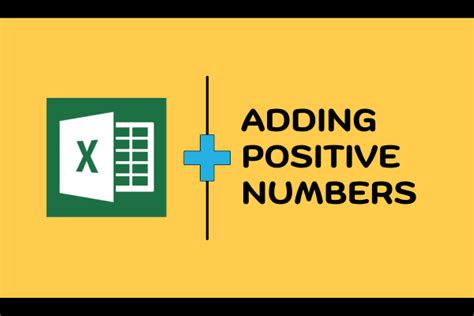how to sum only positive numbers in ms excel quickexcel