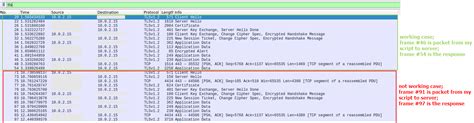 python websocket packet seen in wireshark but on message callback