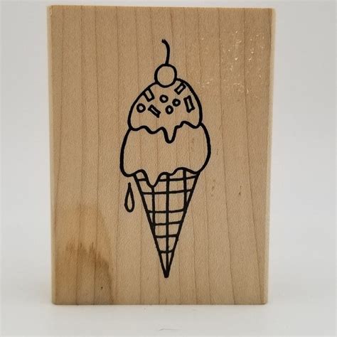 Ice Cream Cone Stamp Etsy