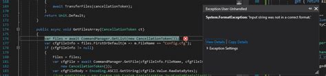c exception where it shouldn t be system formatexception how to