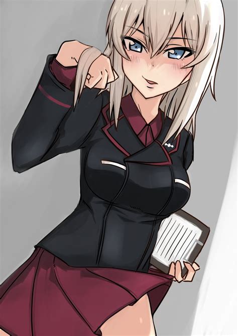 Safebooru 1girl Bangs Black Jacket Blue Eyes Blush Clipboard