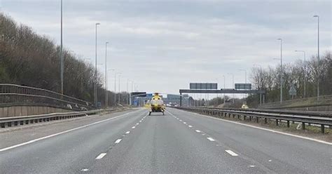 M62 Closed As Air Ambulance Lands On Motorway Liverpool Echo