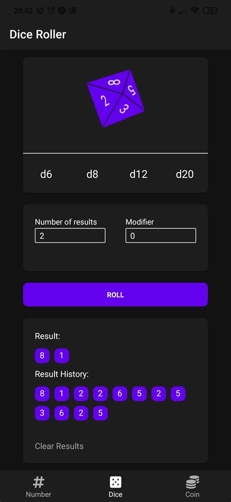a number generator dice roller coin flip app with react native